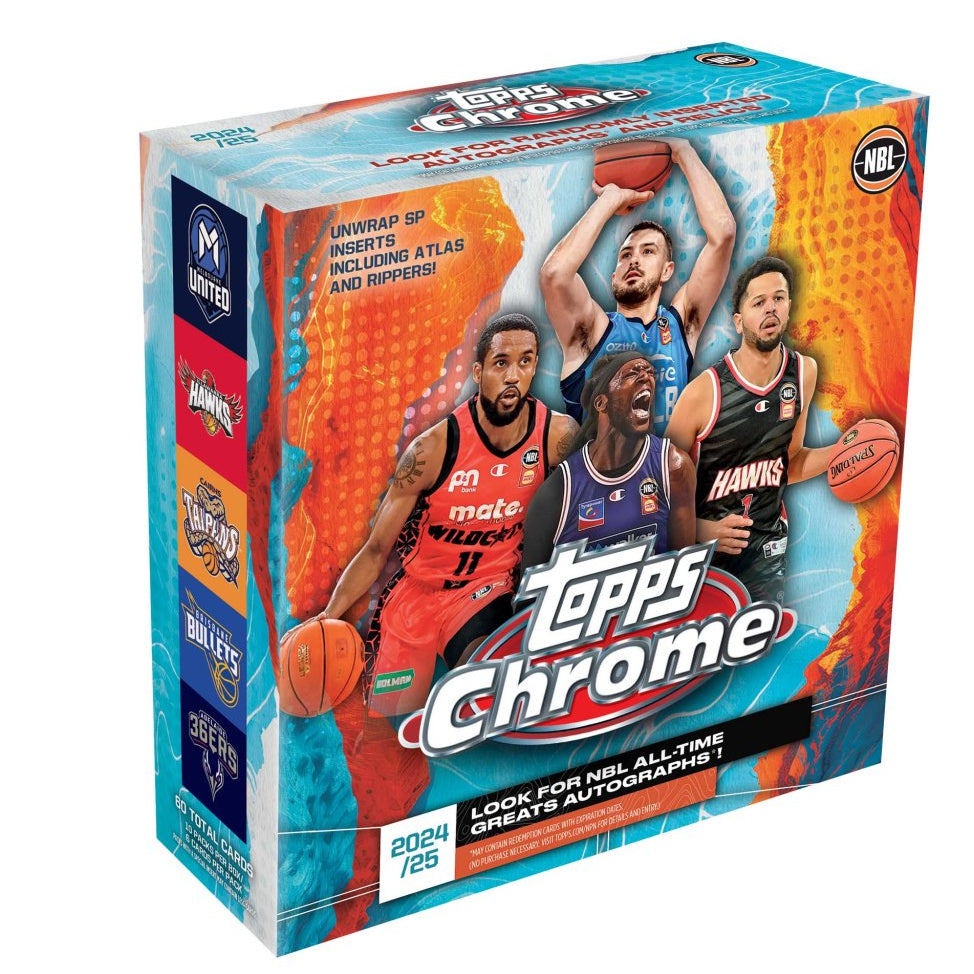 Topps Chrome NBL 2024/2025 Basketball Trading Cards - Mega Box - Insto ...