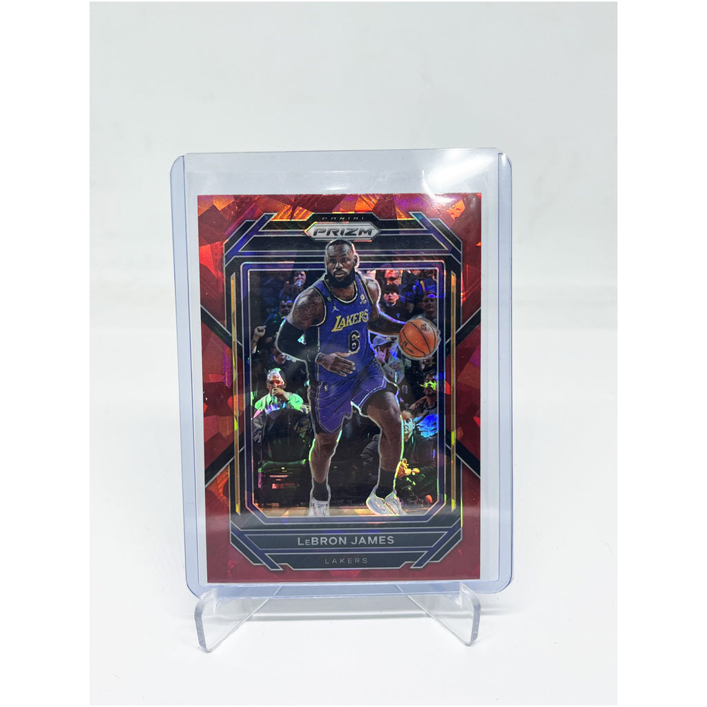 2022-23 Panini Prizm Lebron James Red Cracked Ice - No. 134 – Icons of ...