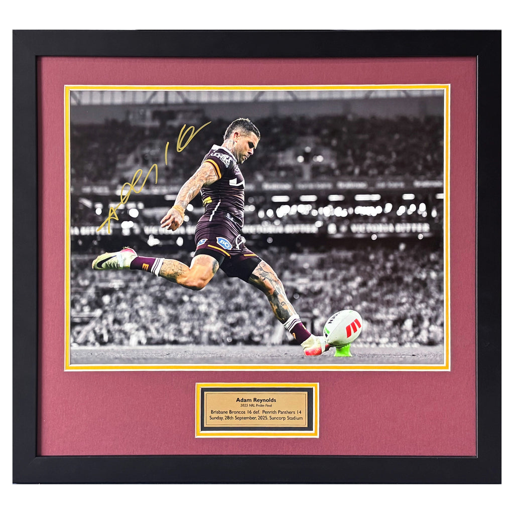 Adam Reynolds Signed 12x17 Prelim Kicking Image Framed W/ Photo Proof ...
