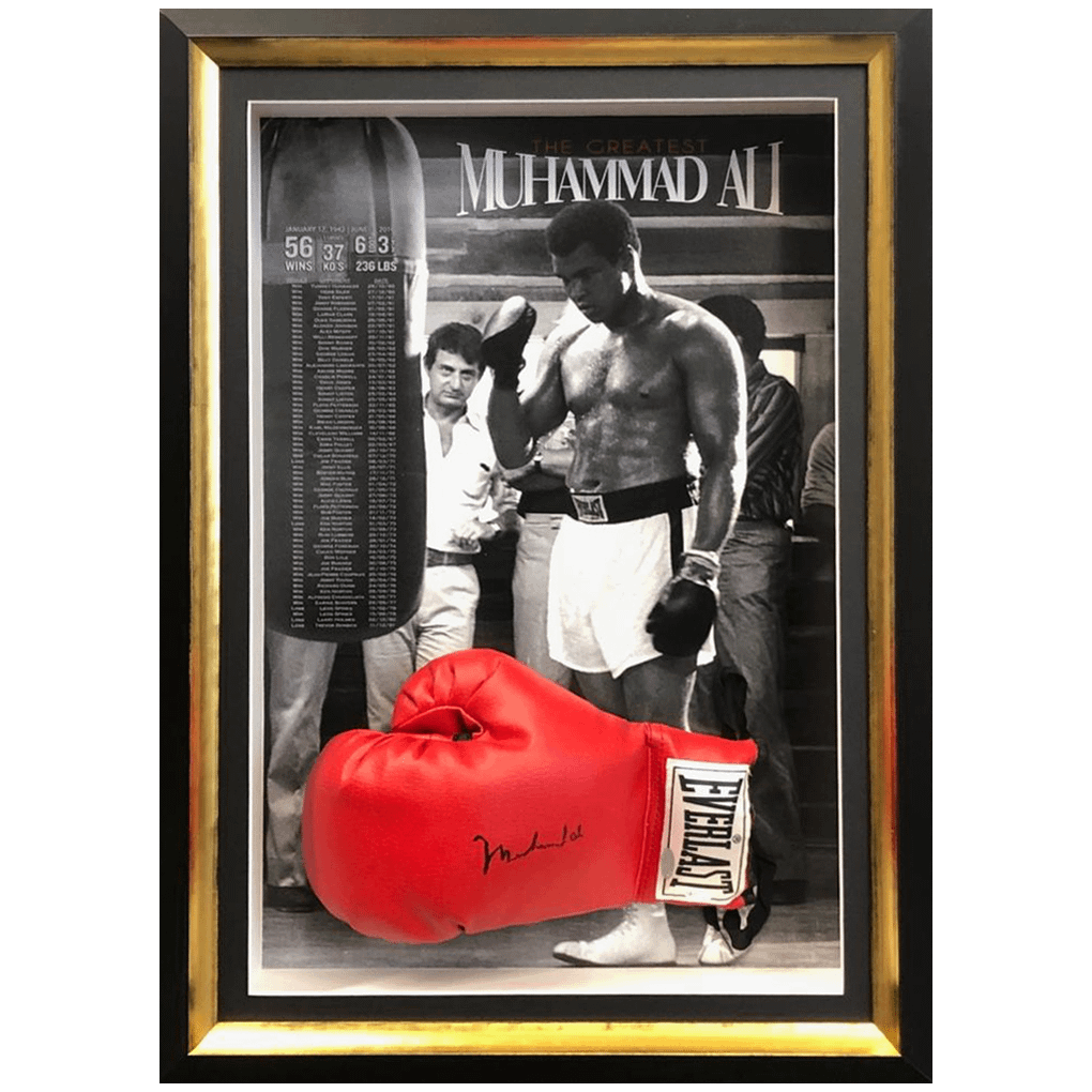 Muhammad Ali Signed Everlast Boxing Glove Framed – Icons of Sport