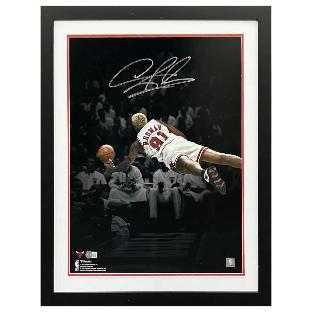Dennis Rodman Hand signed 16x20 Photo framed BAS Authentic – Icons of Sport