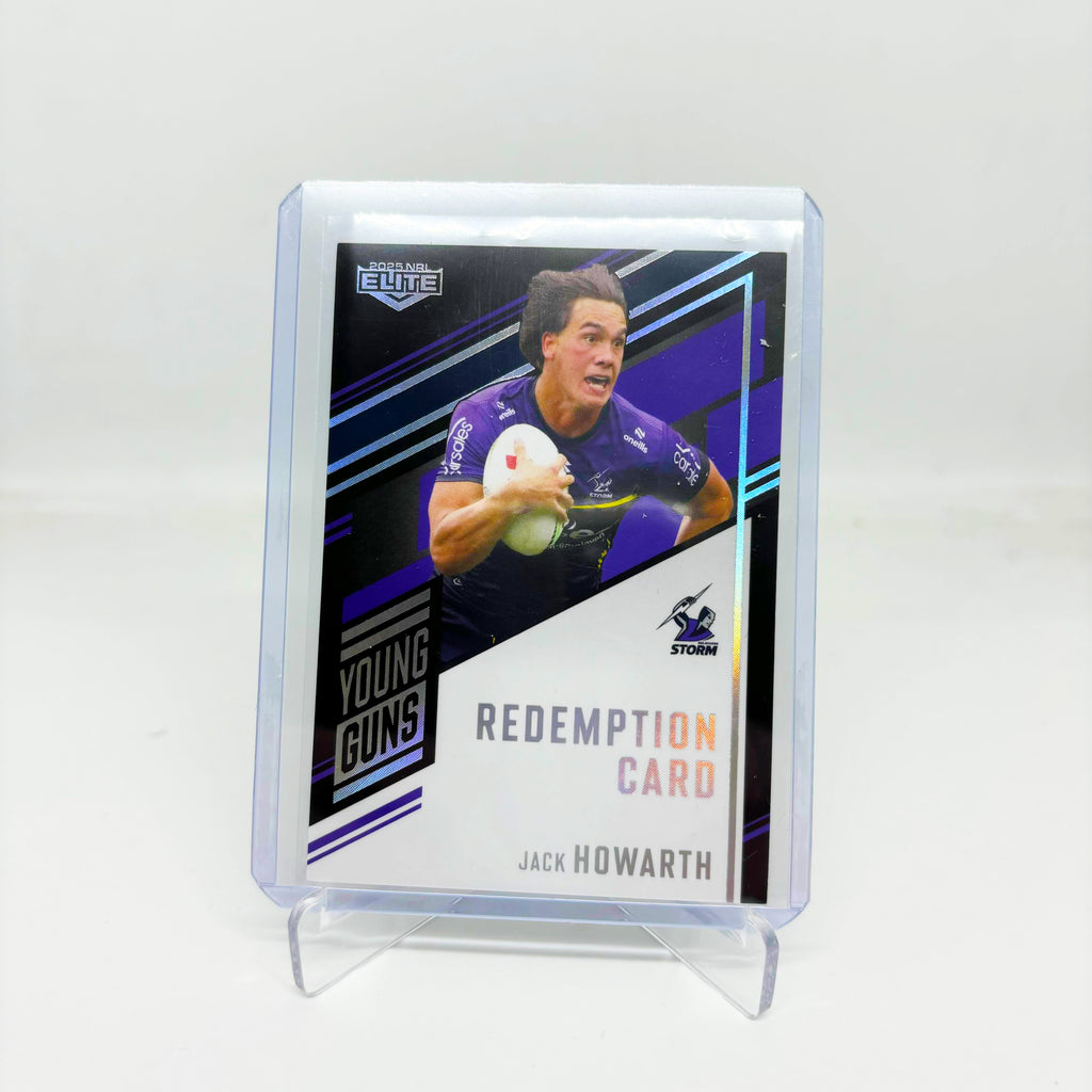 2025 NRL Elite Young Guns Black Signature Jack Howarth Redemption Card ...