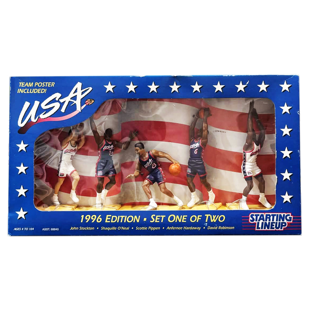 1996 USA Olympic Basketball “Dream Team III” Starting Lineup Figure Se ...