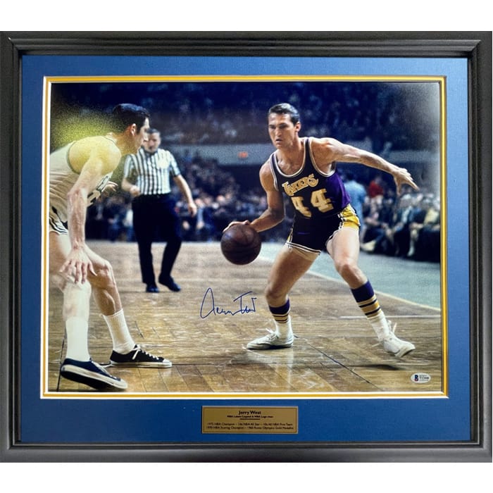Jerry West "Logo Man" signed LA Lakers 16" x 20" Photo Framed – Icons ...