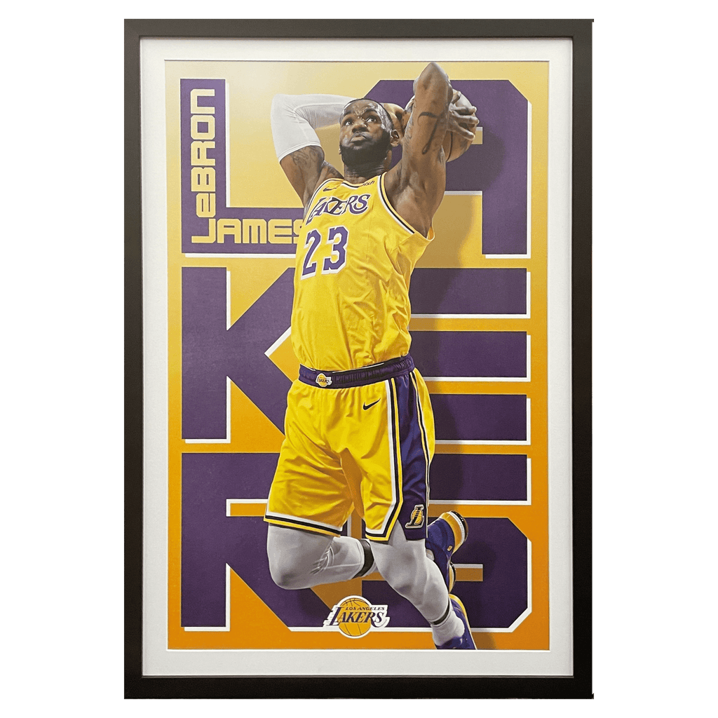 LeBron James L.A. Lakers NBA Poster Framed – Icons of Sport