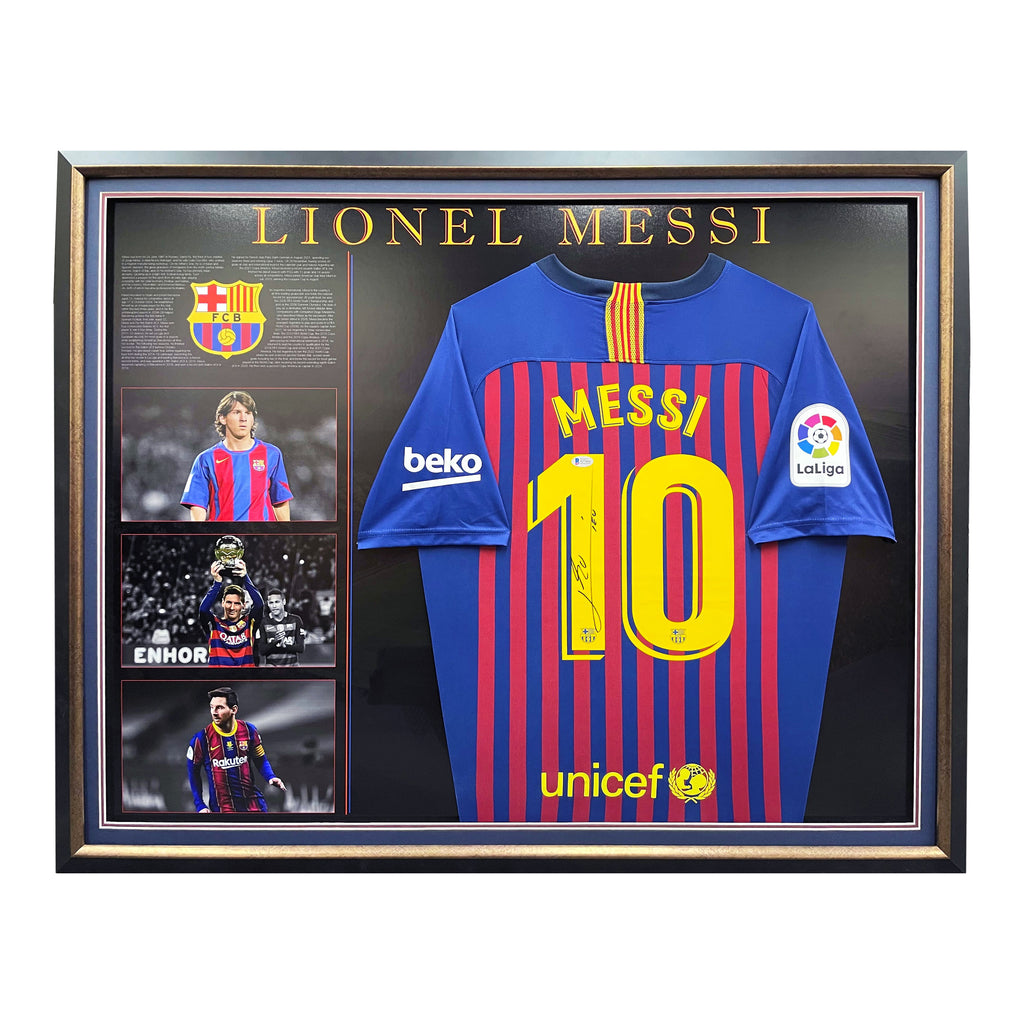 Replica FC Barcelona Jersey Signed by Lionel Messi - ICONS Authenticat ...