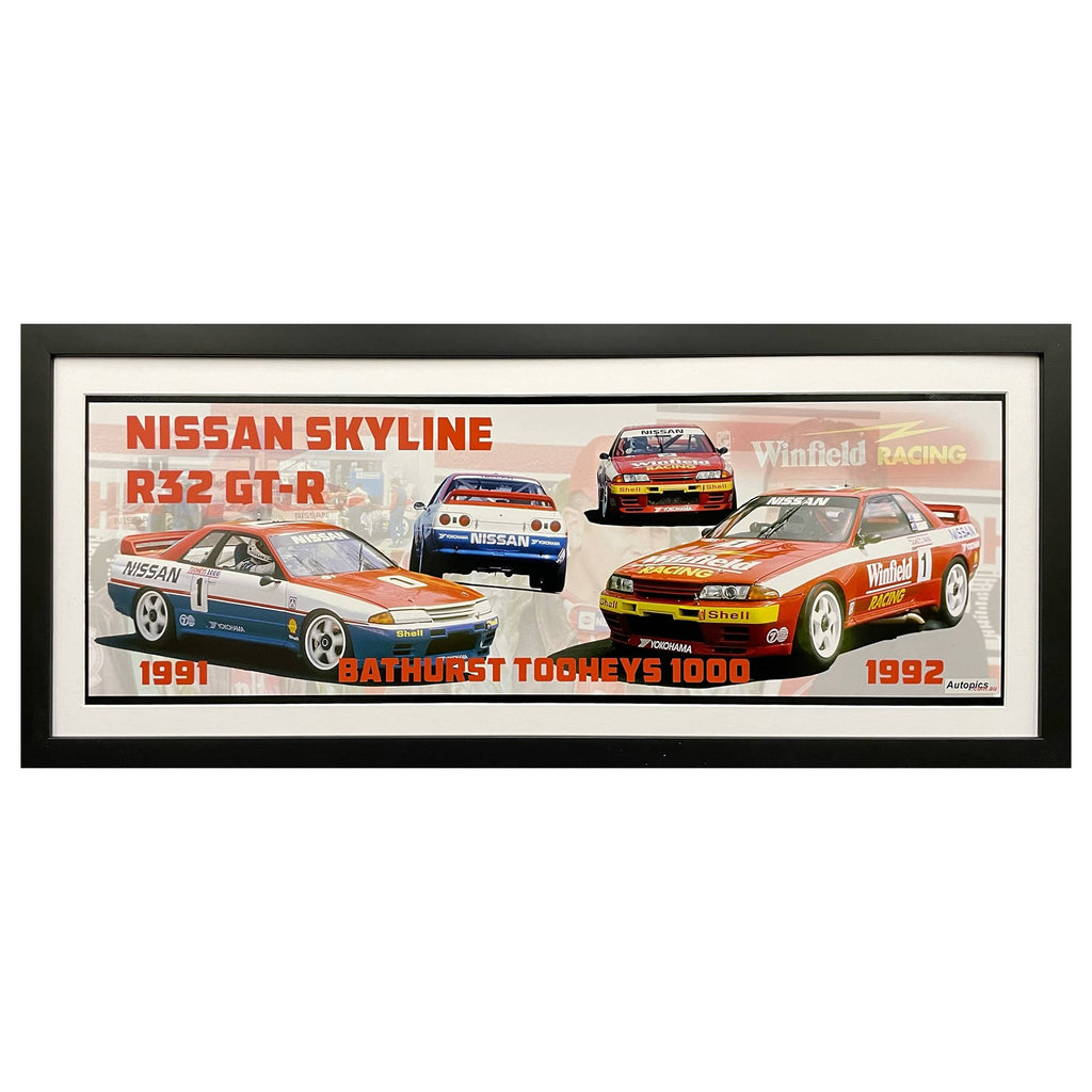 Nissan Skyline R32 GT-R Panoramic Photo Framed – Icons of Sport