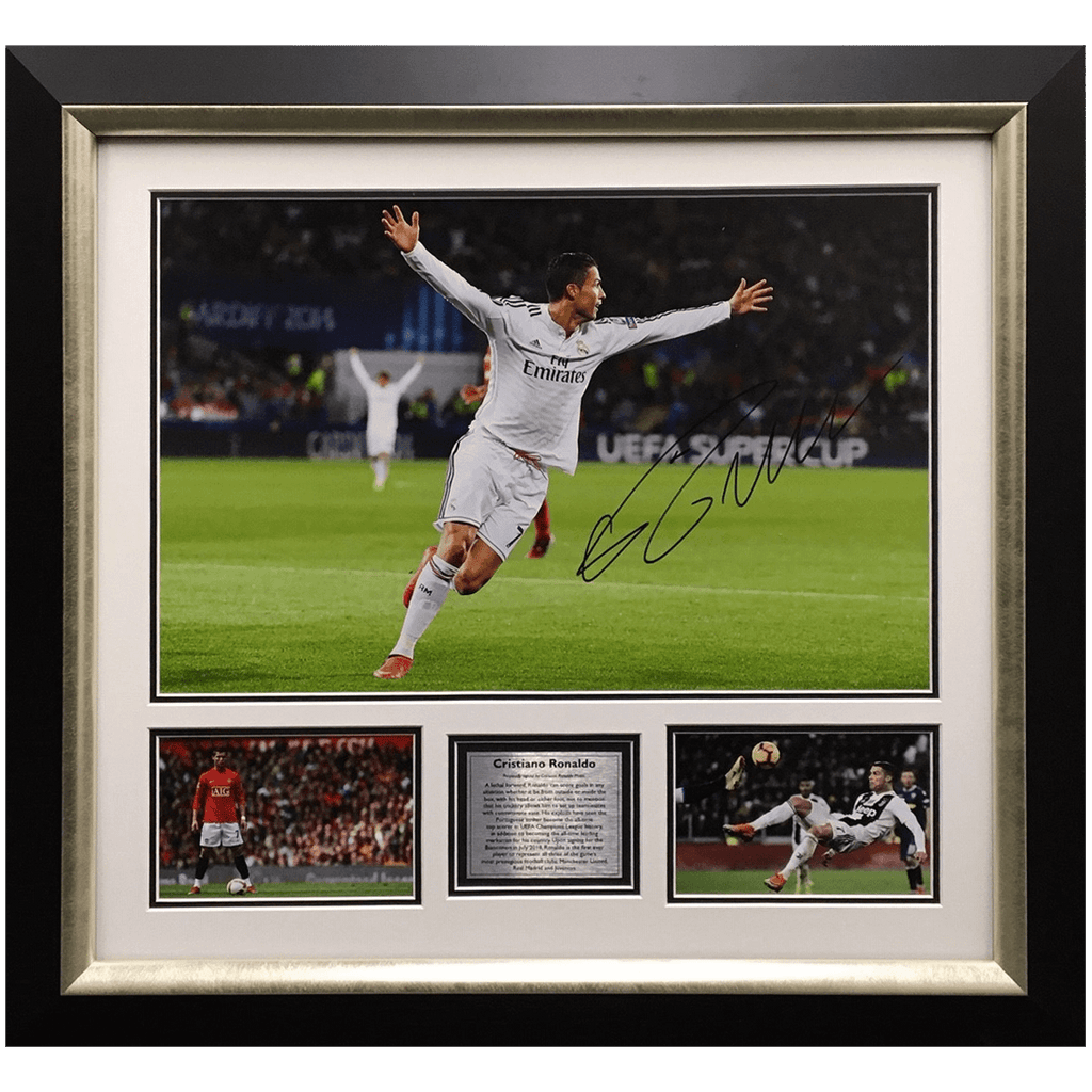 Cristiano Ronaldo Hand Signed Career Collage Framed – Icons of Sport
