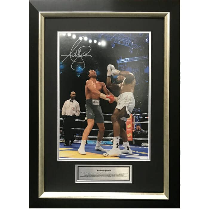 Anthony Joshua Signed "Klitschko Uppercut" Photo Framed – Icons of Sport