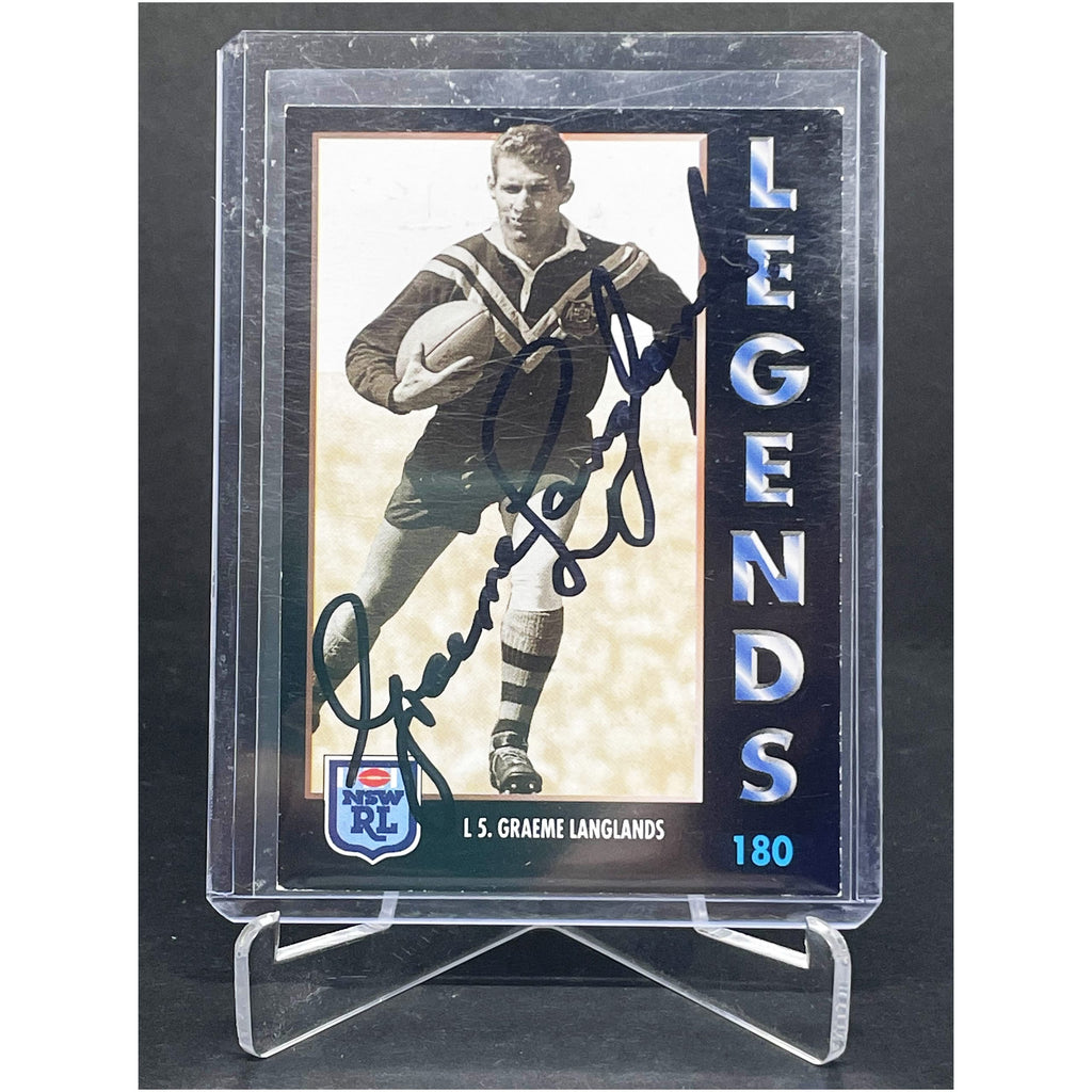 1994 NSWRL Dynamic Series 1 Legends Graeme Langlands 180/220 Hand Sign ...