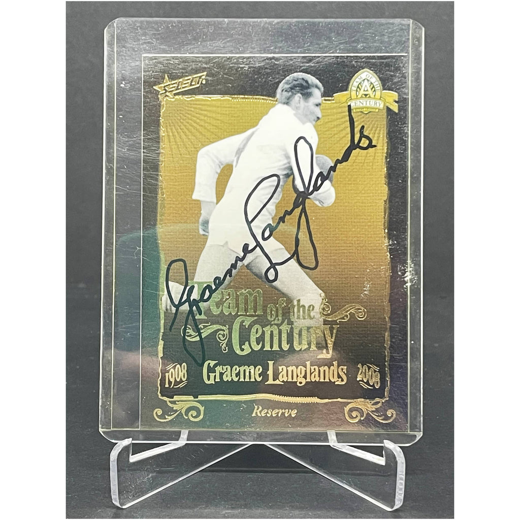 2008 Select Team Of The Century Graeme Langlands Card Hand Signed ...