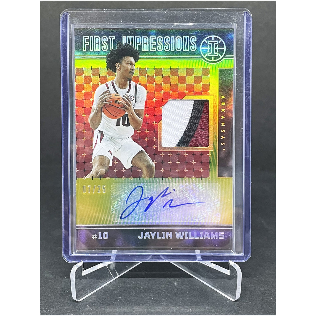 2022 Illusions Draft Picks Jaylin Williams First Impression Patch Auto ...