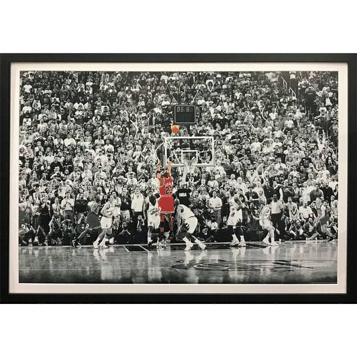 Michael Jordan "The Last Shot" Licensed Poster Framed. – Icons of Sport