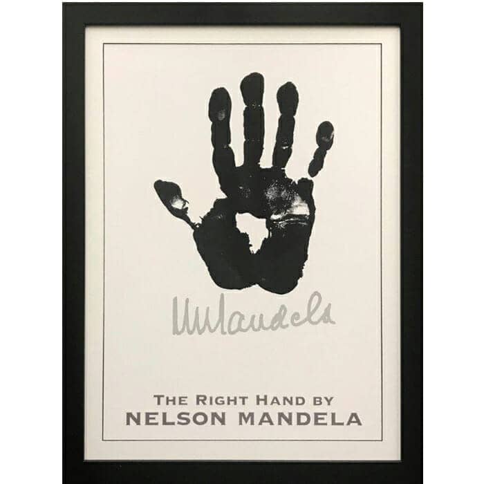 Nelson Mandela "My Right Hand" Print Framed – Icons of Sport
