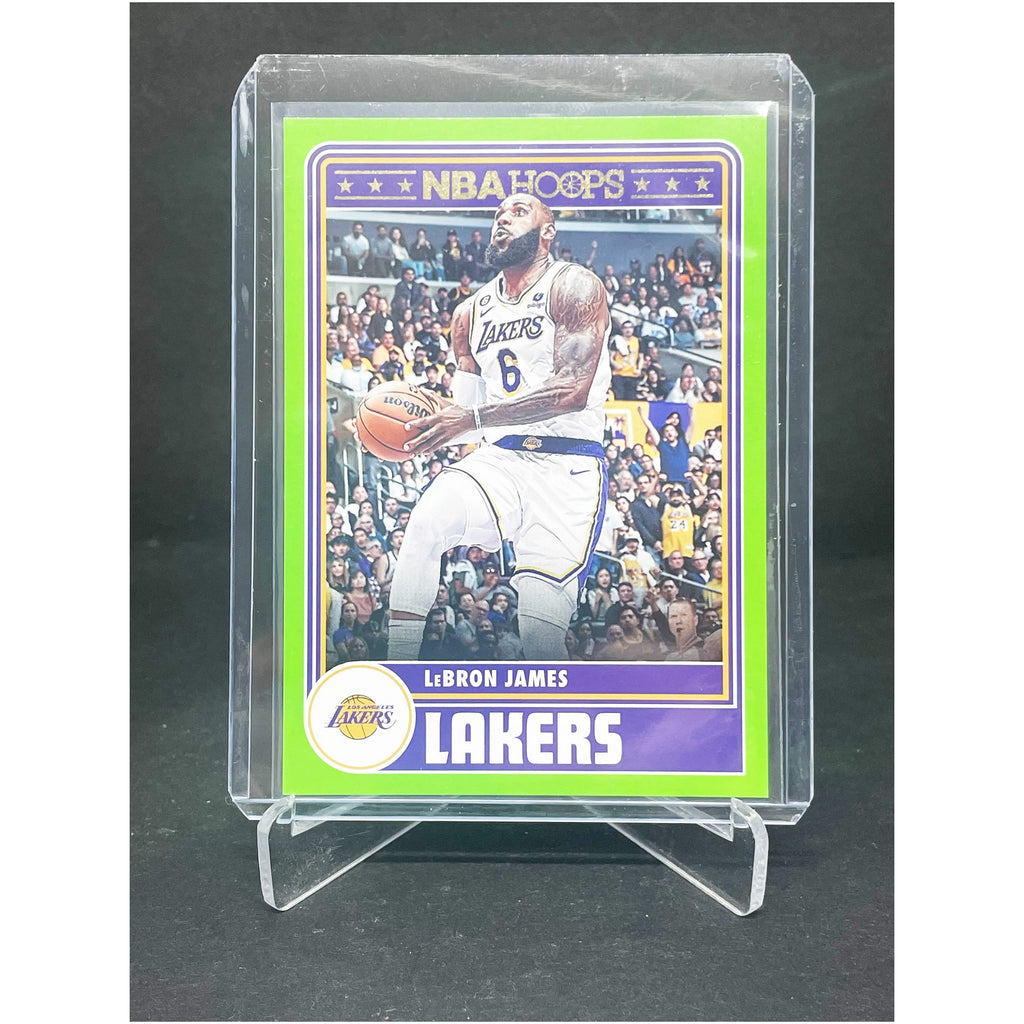2023-24 Panini Hoops LeBron James Neon Green Tribute - No. 290 – Icons ...