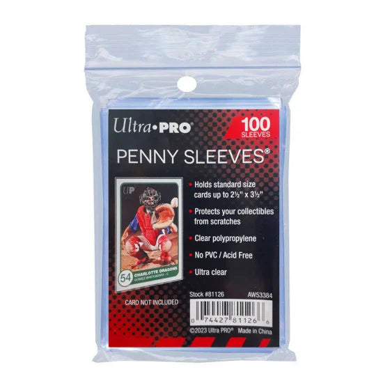ULTRA PRO - PENNY SLEEVES - 2-1/2" X 3-1/2" Soft Card Sleeves (PK100 ...